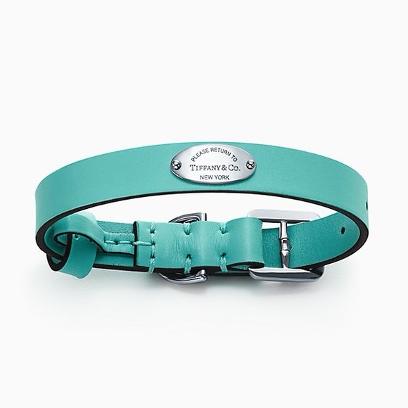 Tiffany & Co. | Dog | Tiffany Co Sm Dog Collar Teal Blue With Silver ...